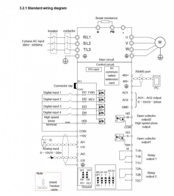 4kw 5hp Vfd Vector Control Inverter